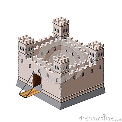 Medieval Fortress Vector Illustration | CartoonDealer.com #32795232