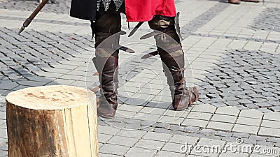 Medieval Knight Boots stock video. Video of ages, danger - 49518031