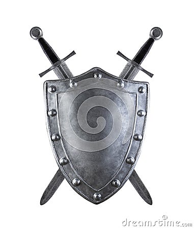 Medieval Shield With Two Crossed Swords Stock Image | CartoonDealer.com ...
