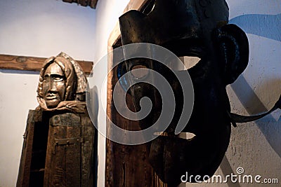 Medieval Torture Mask With A Scarry Face Royalty-Free Stock Photography ...