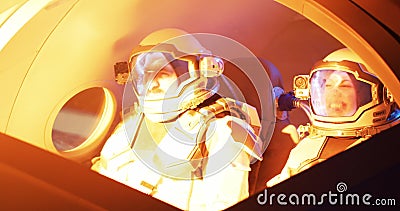 Astronauts Experiencing High G-force during Landing Stock Footage ...