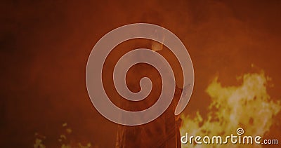 Boy Trapped in Fire Crying for Help Stock Footage - Video of fire ...