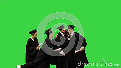 Happy Students Congratulating Each Other after the Graduation Ceremony ...