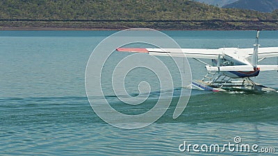 A Water Plane Moving on To the Water To Take Off Stock Video - Video of ...