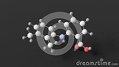 Mefenamic Acid Molecule, Molecular Structure, Ponstel, Ball And Stick ...