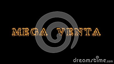 Mega Venta Fire Text Effect Black Background Royalty-Free Stock Photo ...