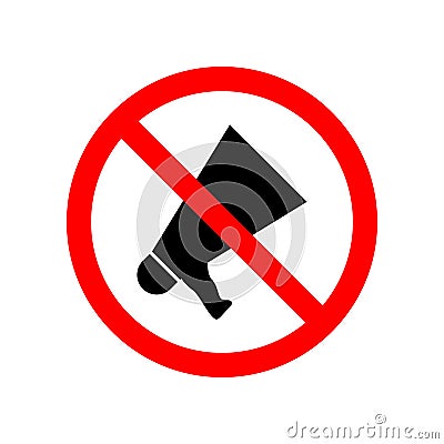 Megaphone Not Allowed Icon. Element Of Ptohibited Sign For Mobile ...