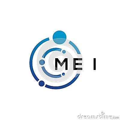 MEI Letter Technology Logo Design On White Background. MEI Creative ...