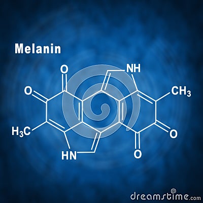 Melanin Molecule, Structural Chemical Formula Stock Image ...