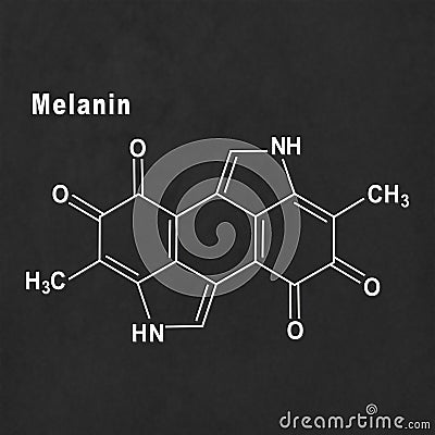 Melanin Molecule, Structural Chemical Formula Stock Photo ...