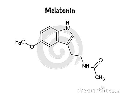 Melatonin Structural Formula Of Molecular Structure Royalty-Free Stock ...