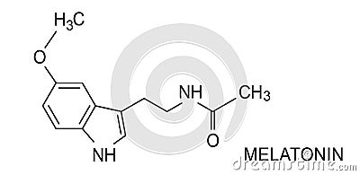 Melatonin Molecule Structure, Vector Chemical Formula | CartoonDealer ...