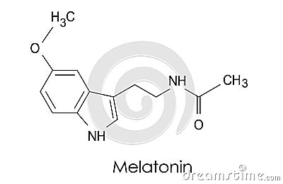 Melatonin Molecule, Chemical Formula Cartoon Vector | CartoonDealer.com ...