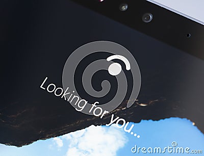 Signing In Windows 10 By Face Recognition Editorial Photo ...