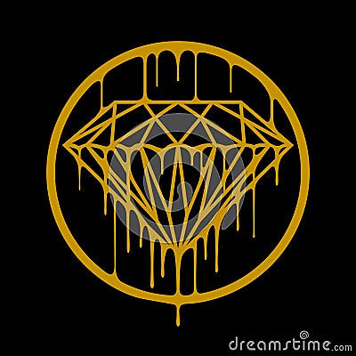 Melted Diamonds Cartoon Vector | CartoonDealer.com #58094675