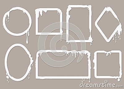 Melting Cut Paper Art Frame Set. Vector | CartoonDealer.com #130862554