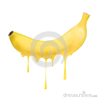 Melting And Dripping Banana Stock Photo - Image: 27597060