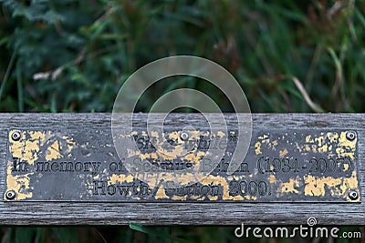 Memorial Bench `sit A While` In Memory Of Seamus Behan Along Howth ...