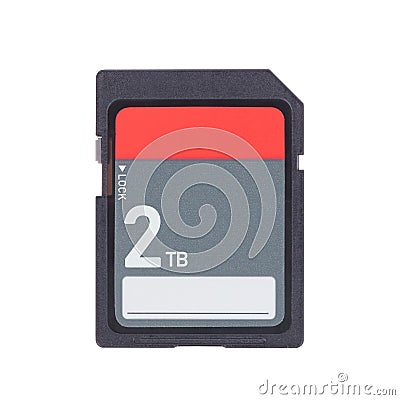 Memory Card Isolated On White Background - 2 Terabyte Royalty-Free ...