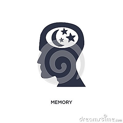 Memory Icon On White Background. Simple Element Illustration From Brain ...