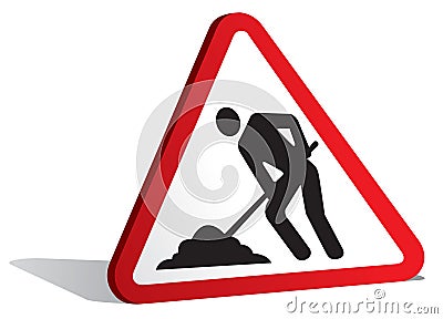 Men At Work Sign Stock Images - Image: 19018224