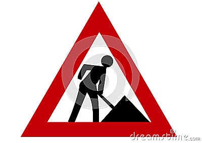 Men At Work Symbol Royalty Free Stock Images - Image: 9041319