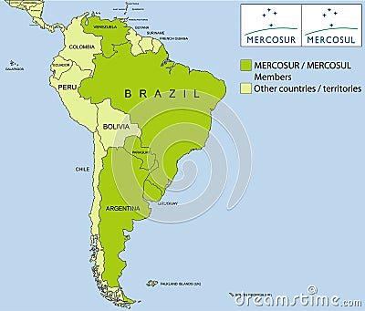 MERCOSUR/MERCOSUL Organization Royalty-Free Stock Photo | CartoonDealer ...