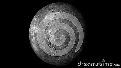 Mercury Rotating on a Solid Black Background. Loopable Stock Video ...