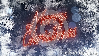 Merry Christmas Loop / Red Neon with Falling Snow Stock Footage - Video ...