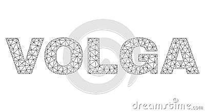 Polygonal Carcass VOLGA Text Caption Cartoon Vector | CartoonDealer.com ...
