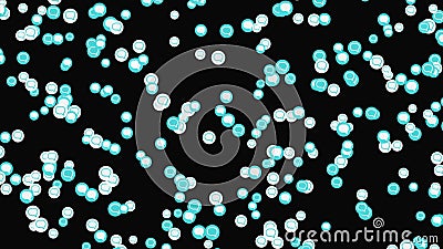 Message Icons Flowing Bottom Up on Black Background, Seamless Loop ...