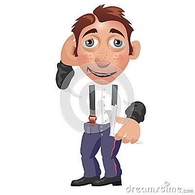 Messenger Freckles Boy, Vector Characters | CartoonDealer.com #72342705