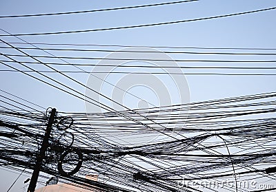 Messy Electrical Wires Stock Photo | CartoonDealer.com #183624336