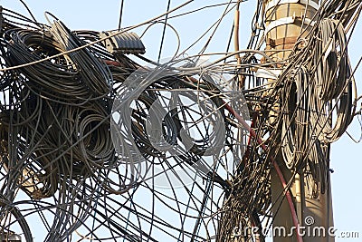 Messy Wires Stock Images - Image: 35887154