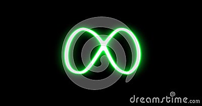 Meta Logo Loop Animation of the Metaverse Icon on a Black Background ...