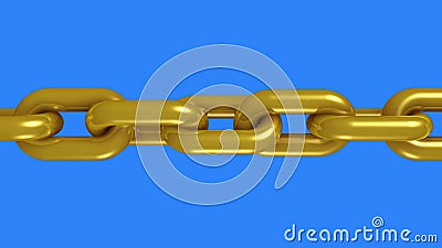 Golden Metal Chain Rotating Seamless Loop Animation Green Screen 3d ...