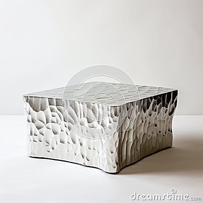 Metal Coffee Table With Shiny Bumpy Texture - Janine Antoni Style Stock ...