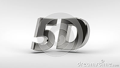 Metal 5D Logo Isolated On White Background With Reflection Effect. 3d ...