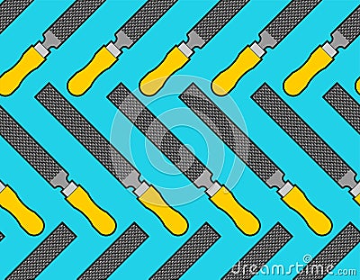 Metal File Pattern Seamless. Rasp Tool Background. Vector Texture ...