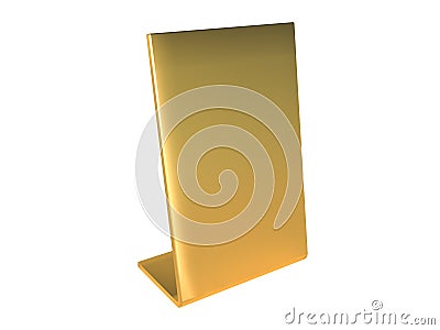 Metal - Golden Table Stand Display On White Background. 3d Rendering ...