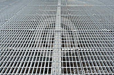 Metal Grid Walkway Stock Photo - Image: 6213010