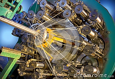 Metal Hose Braiding Machine.Metallic Braid. Stock Photo - Image: 54411050