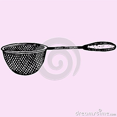 Metal Kitchen Sieve Cartoon Vector | CartoonDealer.com #66165917