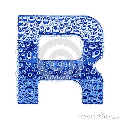 Metal Letter & Water Drops - Letter R Royalty-Free Stock Photo ...