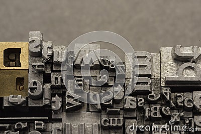 Metal Letterpress Types Royalty-Free Stock Photography | CartoonDealer ...
