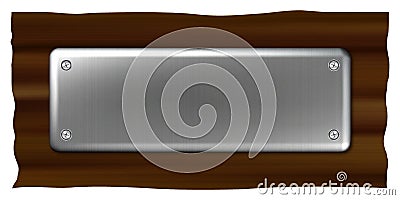 Metal Name Plate Cartoon Vector | CartoonDealer.com #23608343