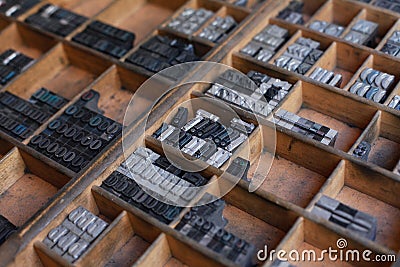 Metal Printing Press Letters Stock Photo - Image: 50457825