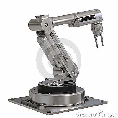 Metal Robot Arm On White Background Royalty-Free Stock Photography ...