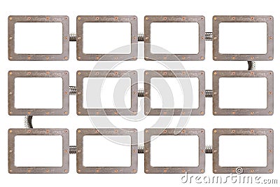 Metal Signboard Template With Copy Space Diagram Scheme Empty Flow ...