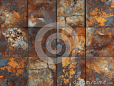 Metal Surface Worn With Visible Signs Of Rust And Deterioration Stock ...